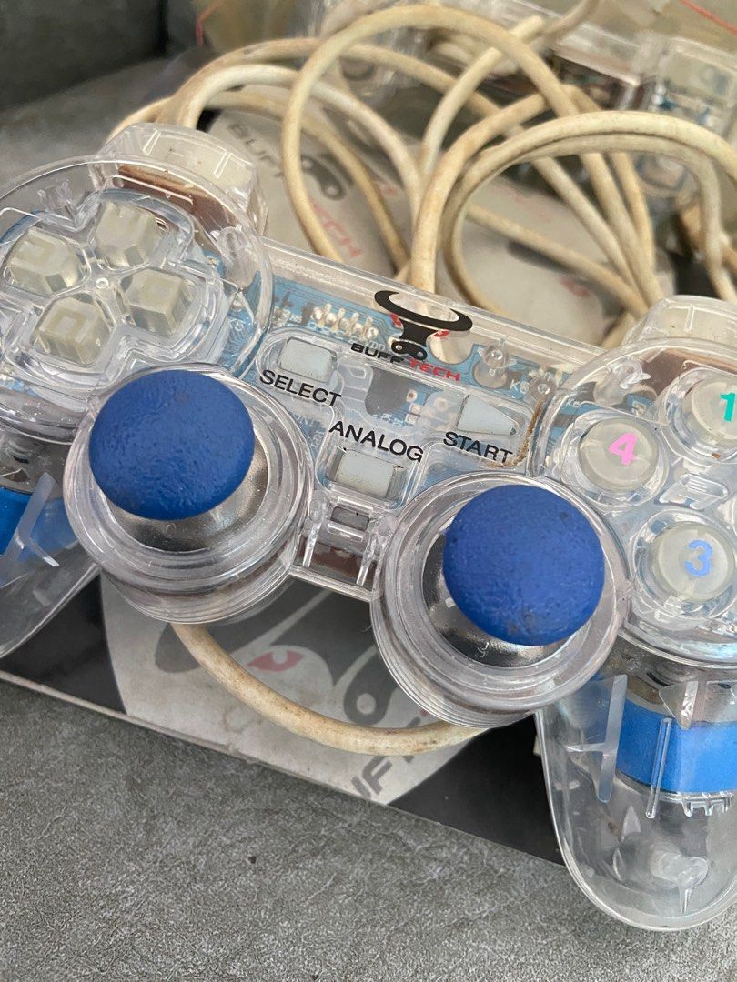 Stick Stik PS Transparan Putih, Video Game, Konsol di Carousell