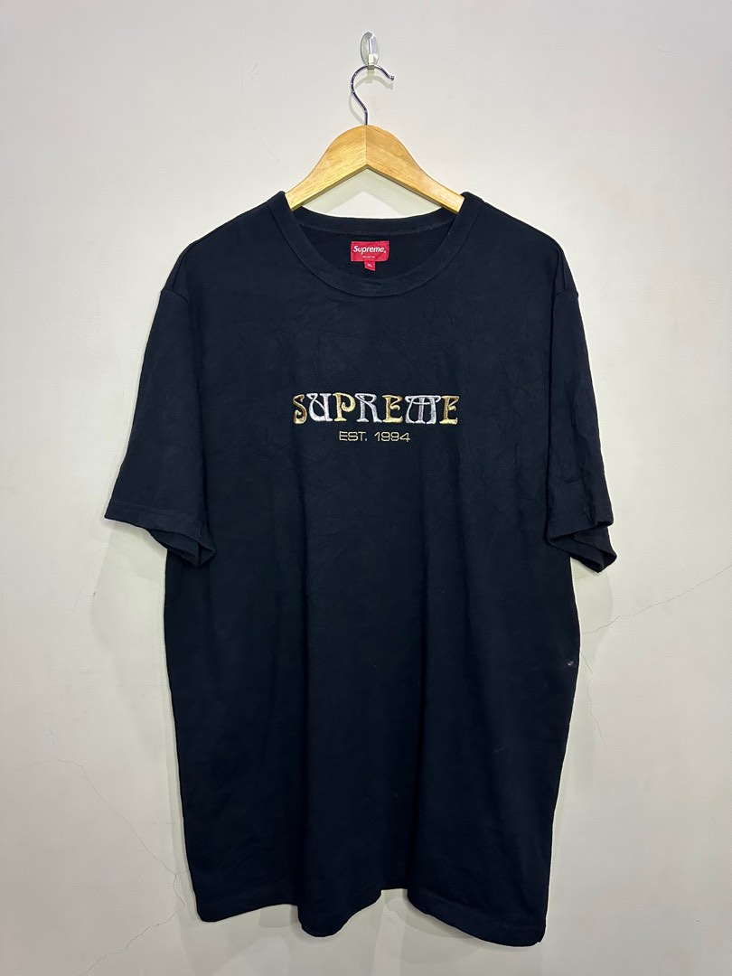 SUPREME SCRIPT EMBROIDED LOGO, Men's Fashion, Tops & Sets, Tshirts ...