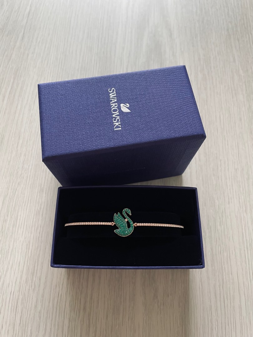 Swarovski Iconic Swan Bangle, Women's Fashion, Jewelry & Organisers ...