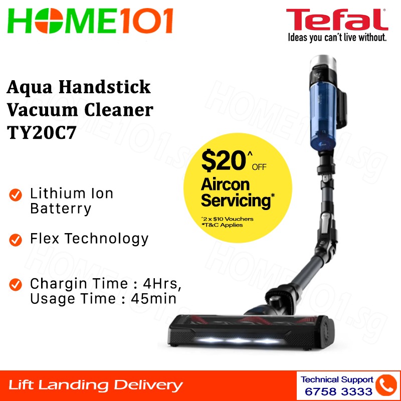 Tefal Aqua Handstick Vacuum Cleaner TY20C7, TV & Home Appliances ...