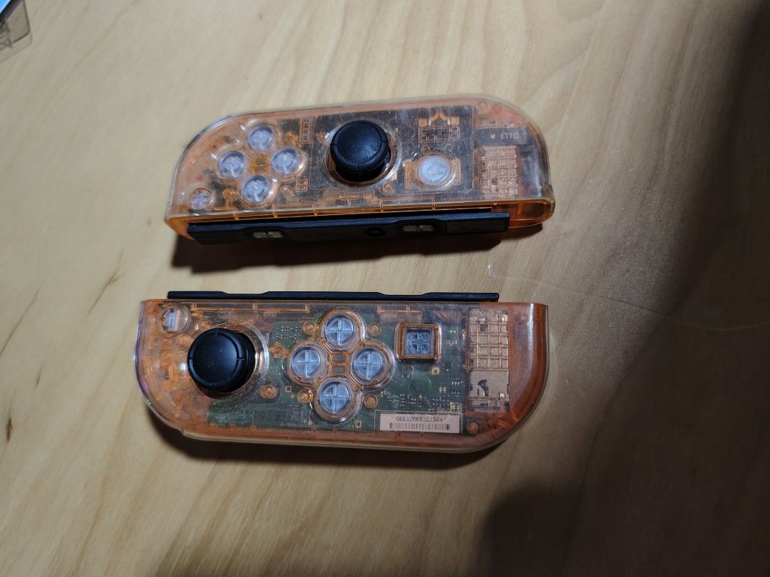 translucent orange with transparent buttons Authentic switch joycon ...