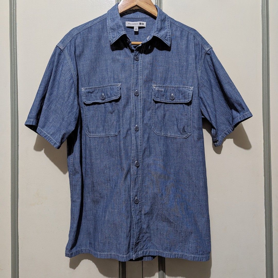 Uniqlo JWA Oversized Short Sleeve Work Shirt, Men's Fashion, Tops ...