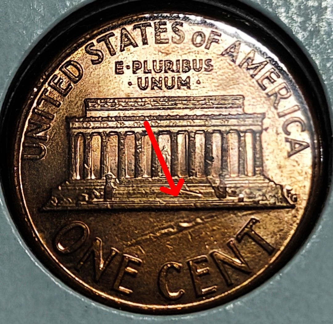 US Error Die Break 1988P Lincoln Memorial Coin Currency AU/UNC, Hobbies ...