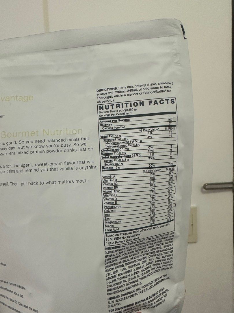 Usana Nutrimeal French Vanilla, Health & Nutrition, Health Supplements, Health Food, Drinks ...