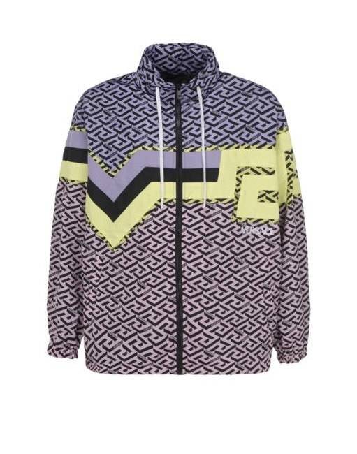 Versace Greca Zipped Jacket, Luxury, Apparel on Carousell