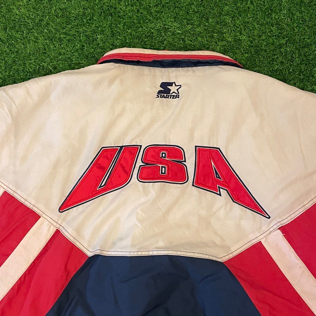 Vintage 1996 Starter Atlanta Olympics Team USA Half Zip Kangaroo Puffer ...