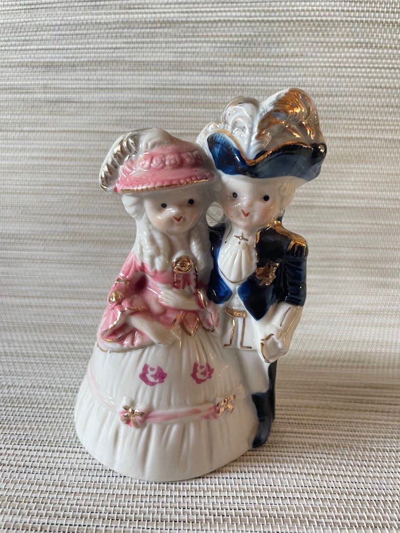 Vintage Ceramic Victorian Courting Couple Bell, Furniture & Home Living ...