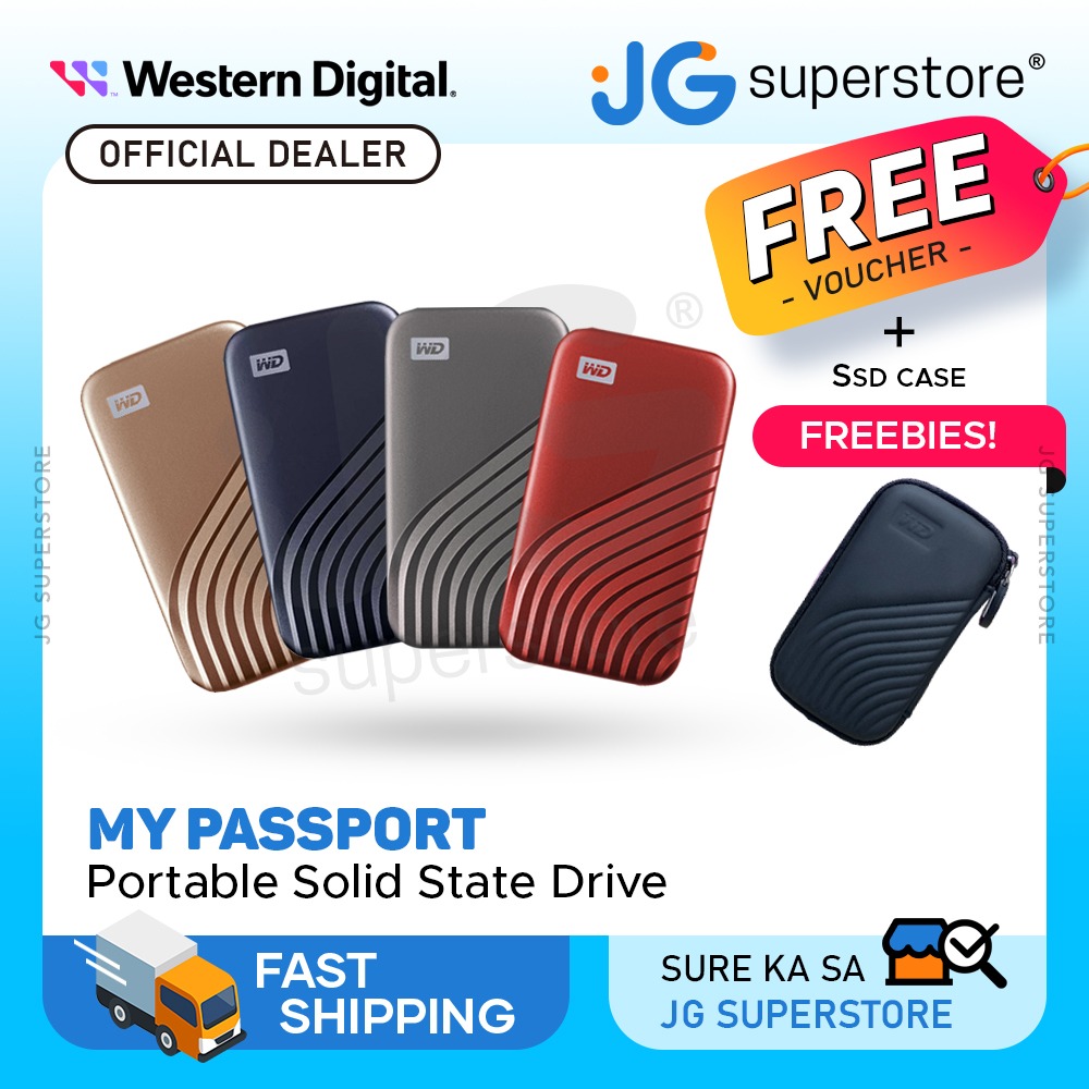 WD My Passport 500GB / 1TB / 2TB Portable External SSD Solid State ...