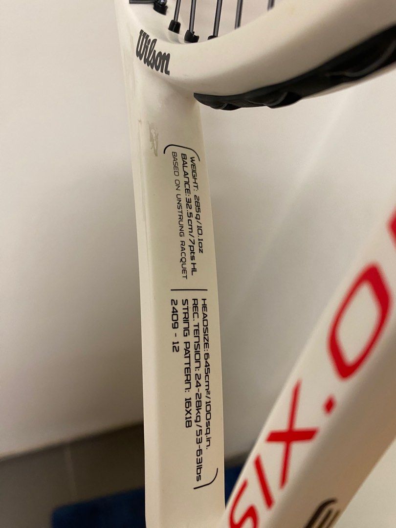 Wilson BLX Pro Staff Six.One 100 Tennis Racket, Sports Equipment ...