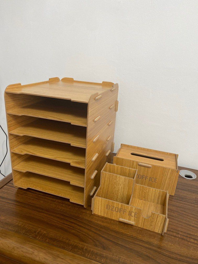 Buy 1 free 2! Wooden Crates Multi-layer a4 file archive shelf ...