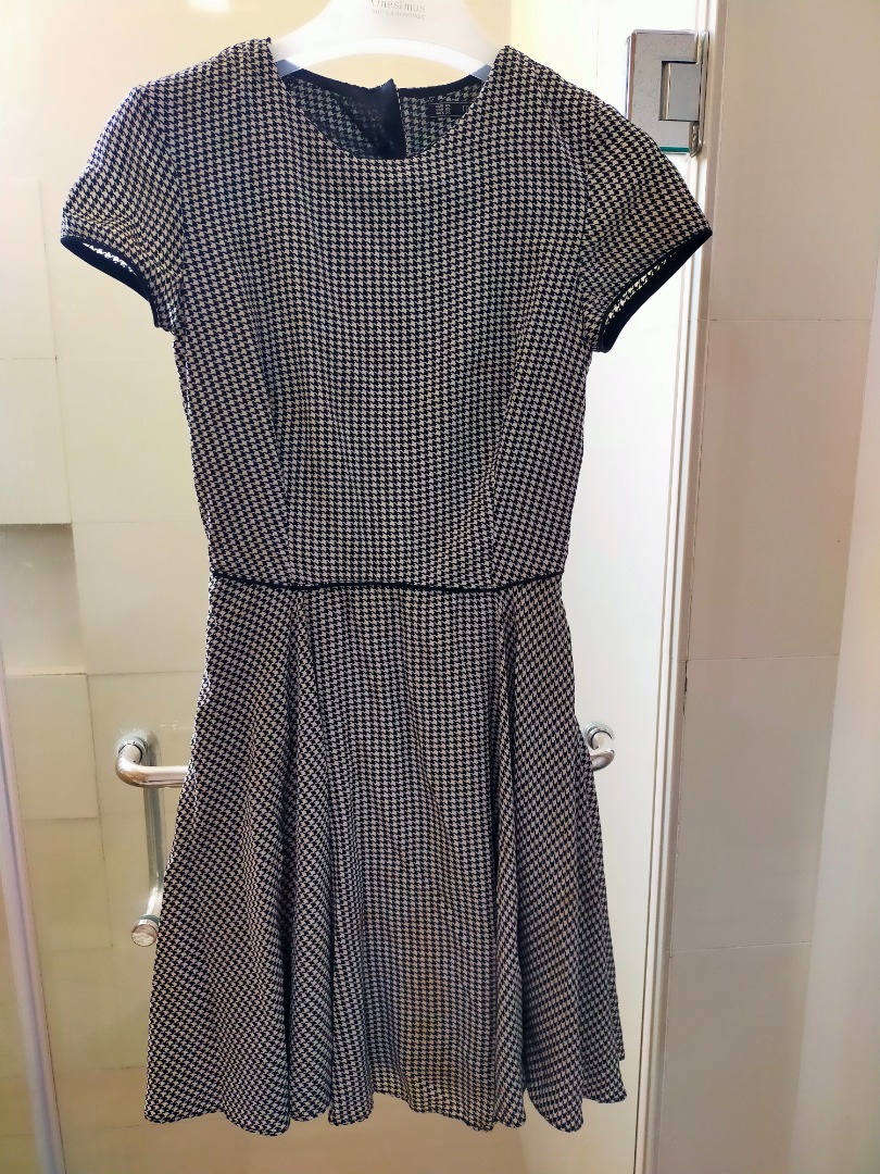 Zara Checkered Midi Dress, Women's Fashion, Dresses & Sets, Dresses on ...