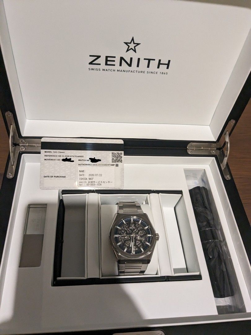 Zenith Defy Classic Skeleton Titanium, Luxury, Watches on Carousell