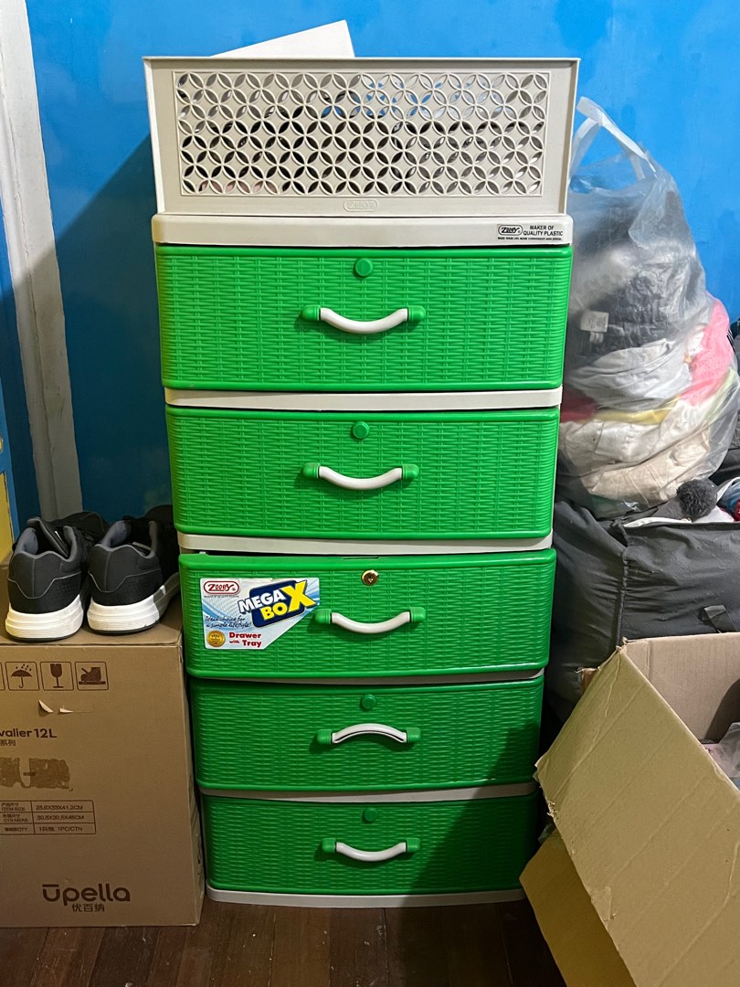 ZOOEY MEGA BOX 5 DRAWERS WITH TRAY, Furniture & Home Living, Furniture ...