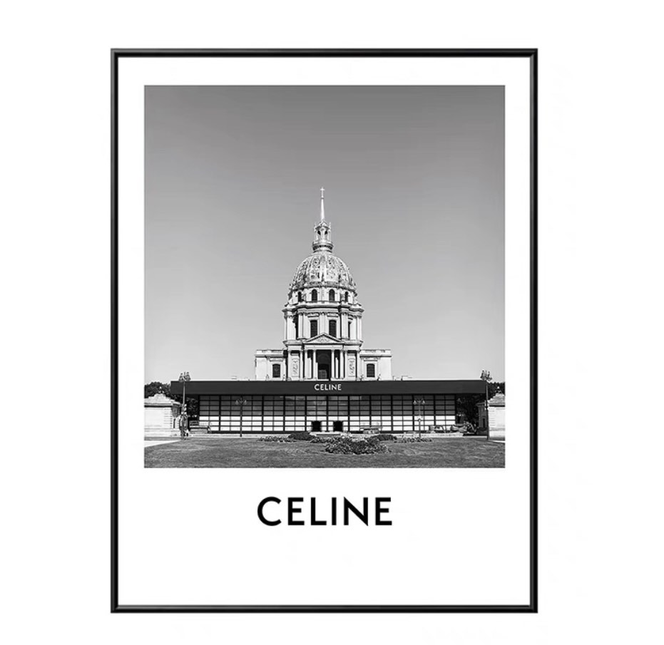 100x70cm Celine Poster Frame / Art / Painting / Building / Black ...