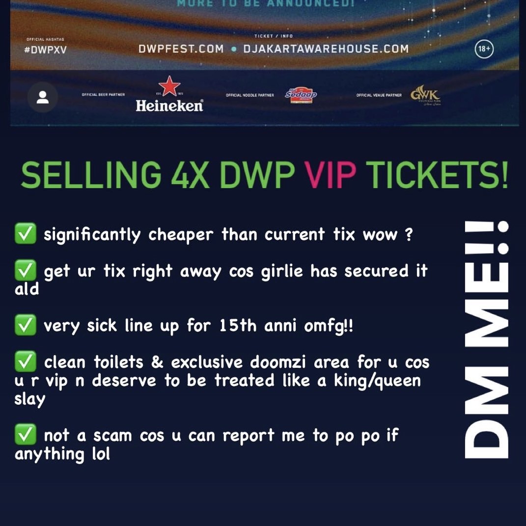 1X DWP 2023 VIP TICKET (Bali), Tickets & Vouchers, Event Tickets on ...