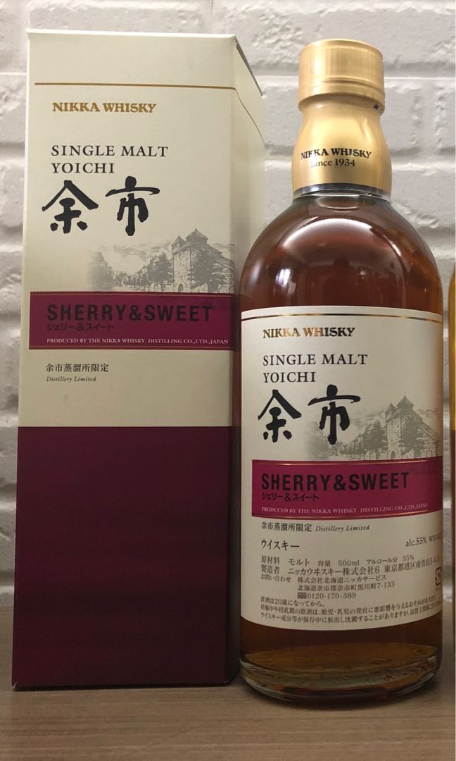 【現貨】余市 12年 Sherry & Sweet 500ml, 嘢食 & 嘢飲, 酒精飲料 - Carousell