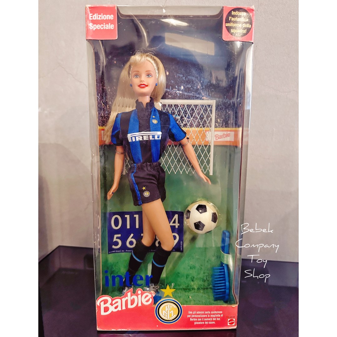 全新 美國古董玩具 1999 mattel inter barbie 足球 芭比 芭比娃娃 老芭比, 書籍、休閒與玩具, 玩具、公仔、桌遊在旋轉拍賣