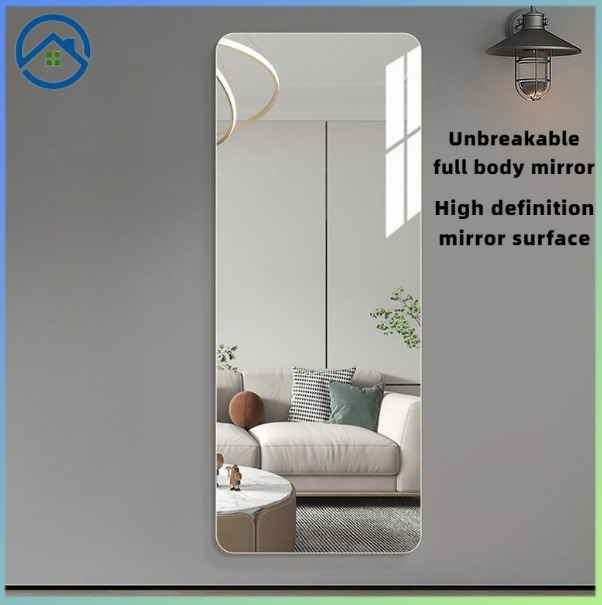 Acrylic soft mirror, self-adhesive mesh red makeup mirror,wall mounted ...