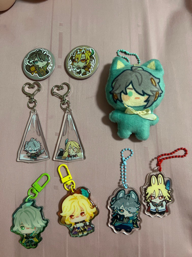 Assorted genshin impact alhaitham kaveh haikaveh merch keychain plush ...