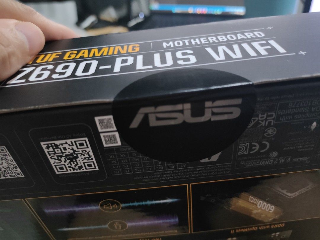 Asus Z690 TUG Gaming-Plus WiFi DDR5 Motherboard, Computers & Tech ...