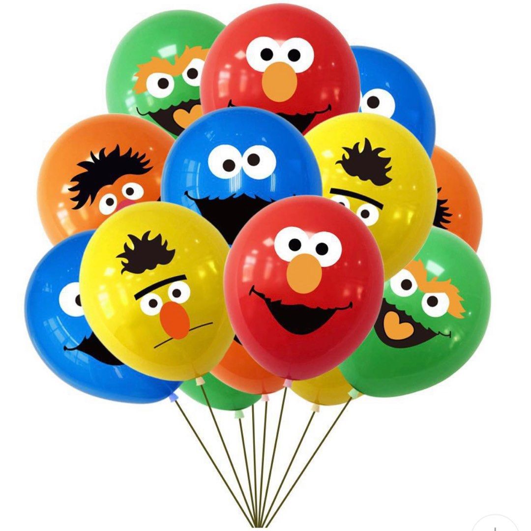[Avail] Sesame Street Theme Balloons Set Birthday Party Decoration ...