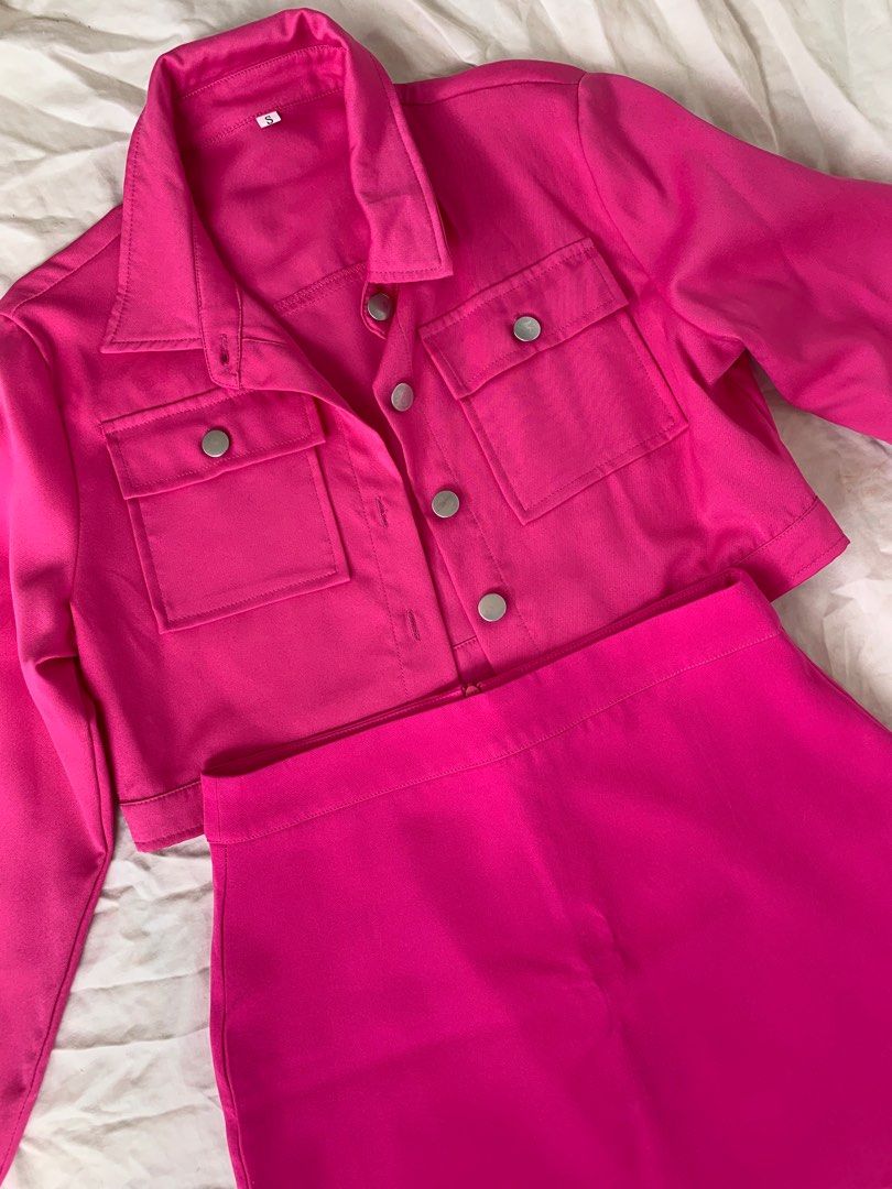Barbie Coords Outfit (Skirt and Button Down Jacket), Women's Fashion ...