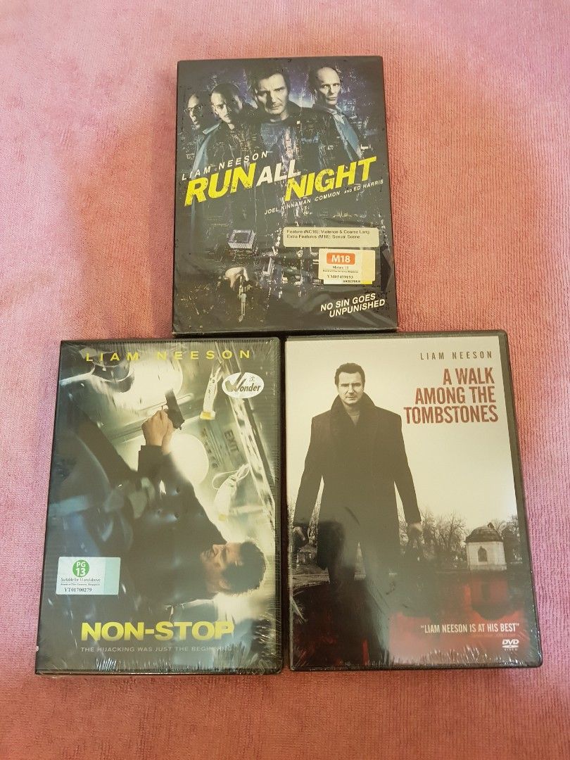 BNIB Liam Neeson (Famous For Taken) Triple Action DVD Set, Hobbies ...