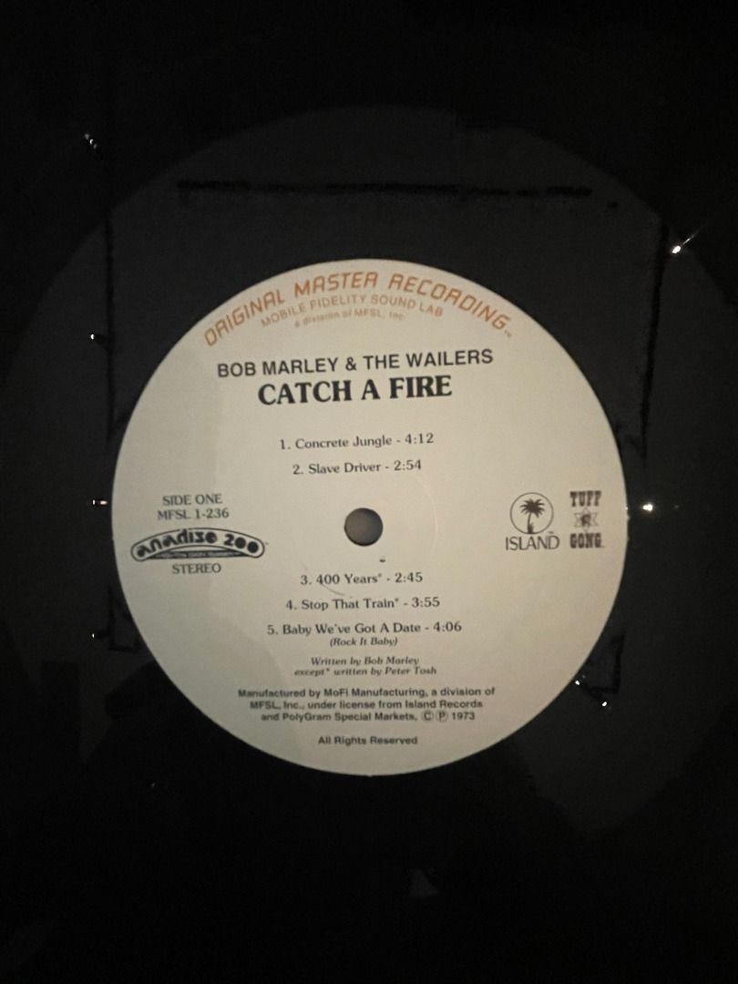 Bob Marley And The Wailers - Catch A Fire Vinyl LP, Limited Edition No ...