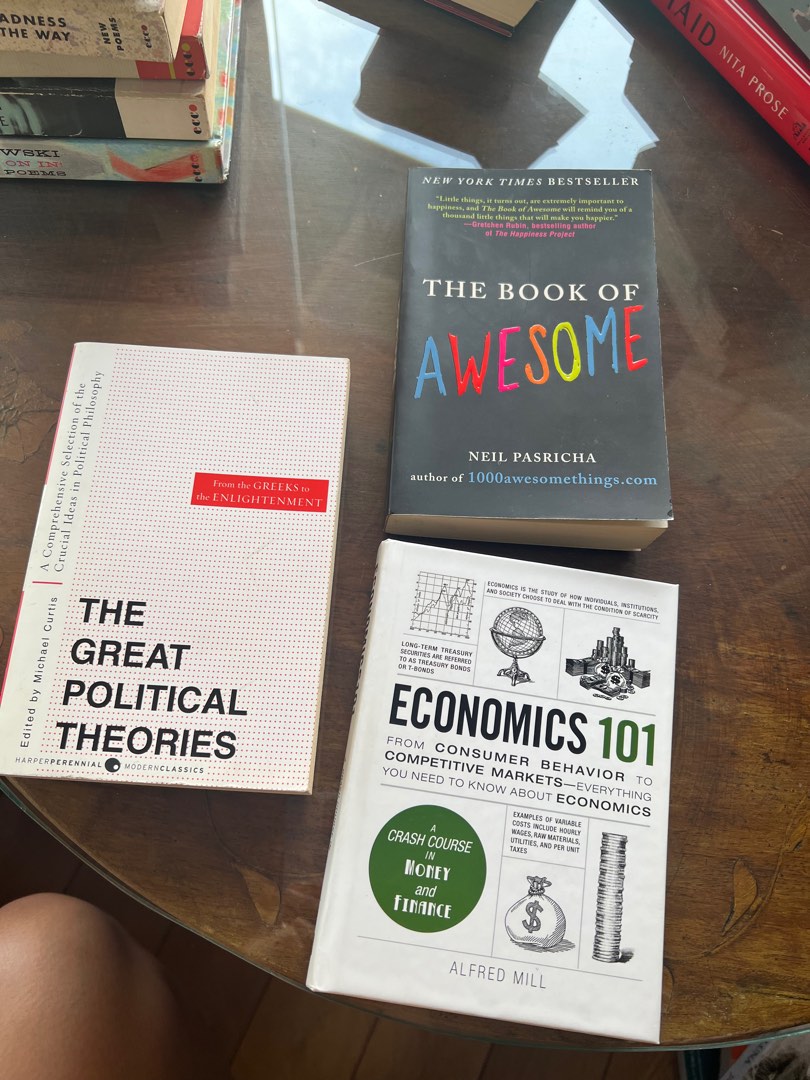 BOOK BUNDLE - THE GREAT POLITICAL THEORIES, ECONOMICS 101, THE BOOK OF ...