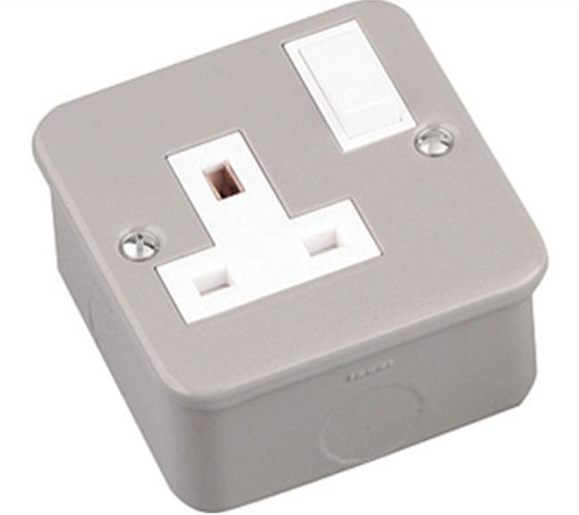 (Bundle of 2) 1 GANG METAL GREY SOCKET BOX, TV & Home Appliances ...