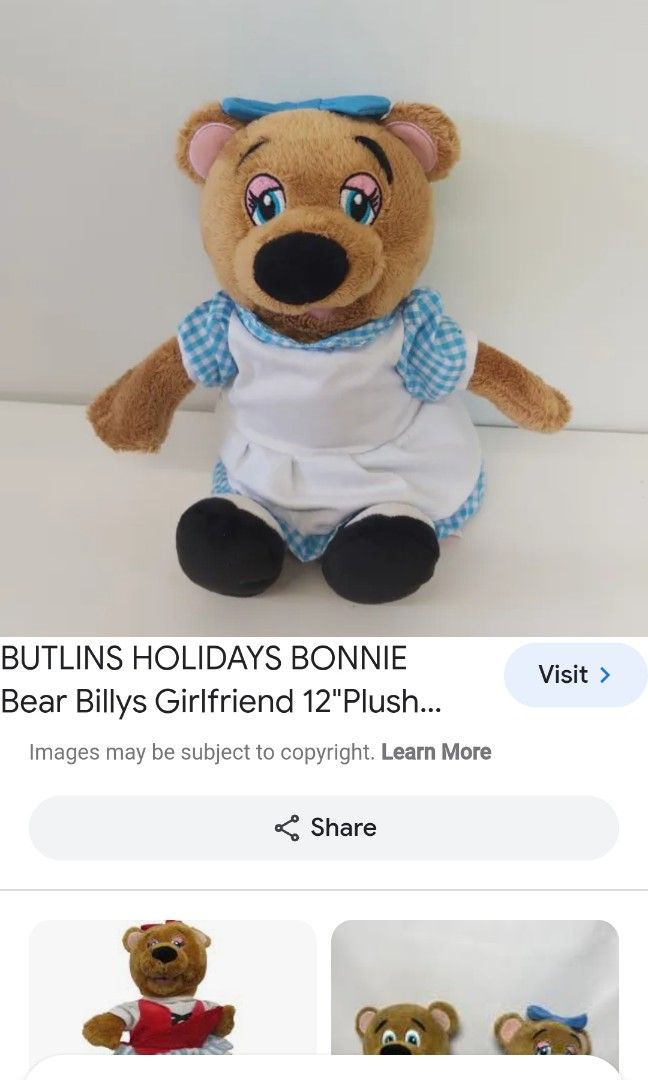 BUTLINS HOLIDAYS BONNIE BEAR BILLY'S GF IN ALICE IN WONDERLAND OUTFIT ...