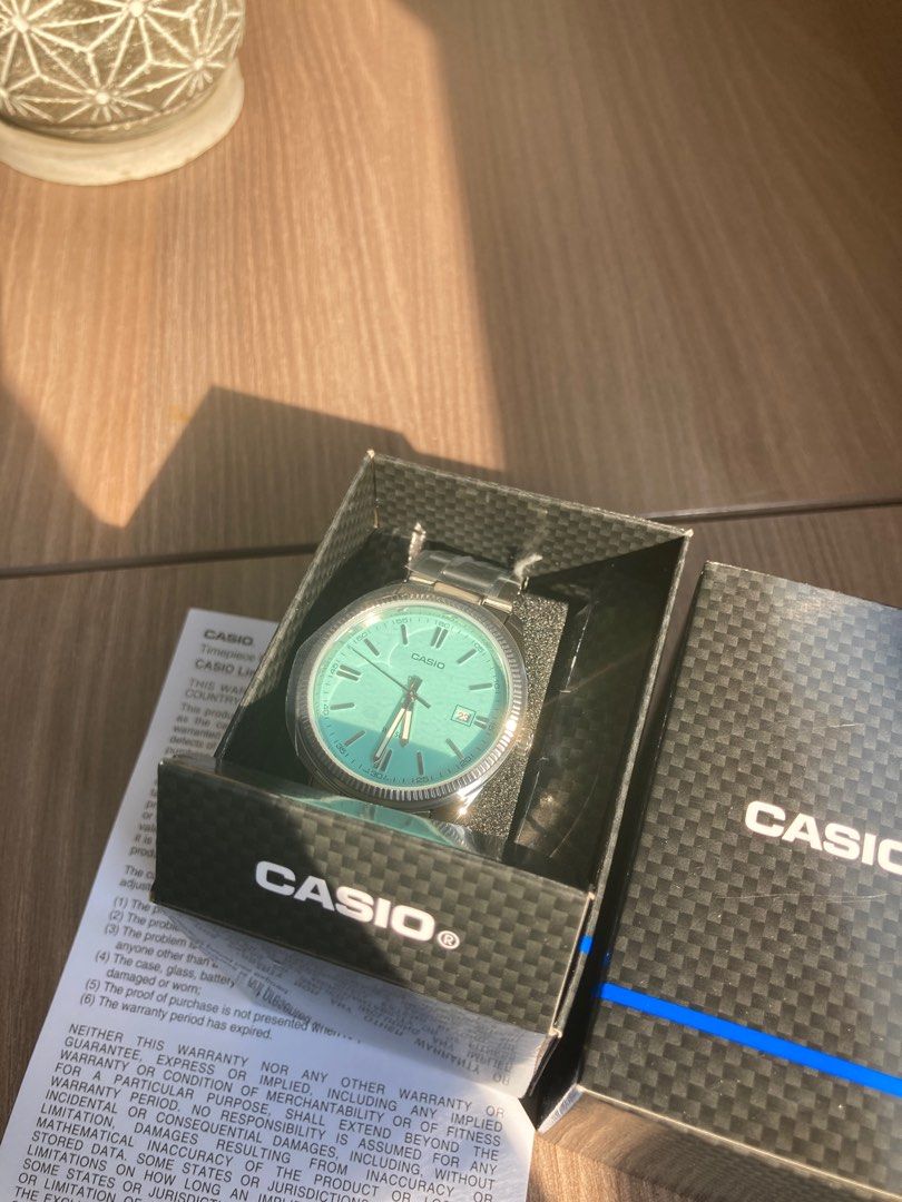 Casio MTP-1302PD Tifanny Blue , Luxury, Watches on Carousell