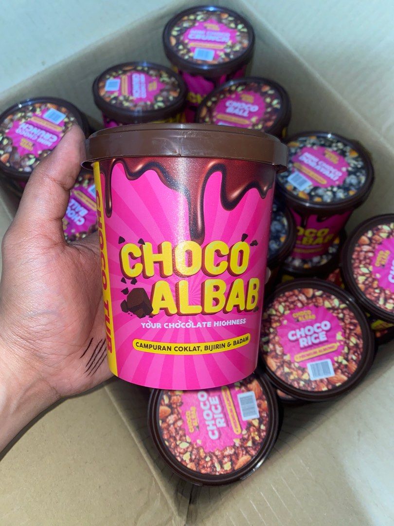 Choco Tub Choco Albab Crunchy With Premium Almond, Food & Drinks ...