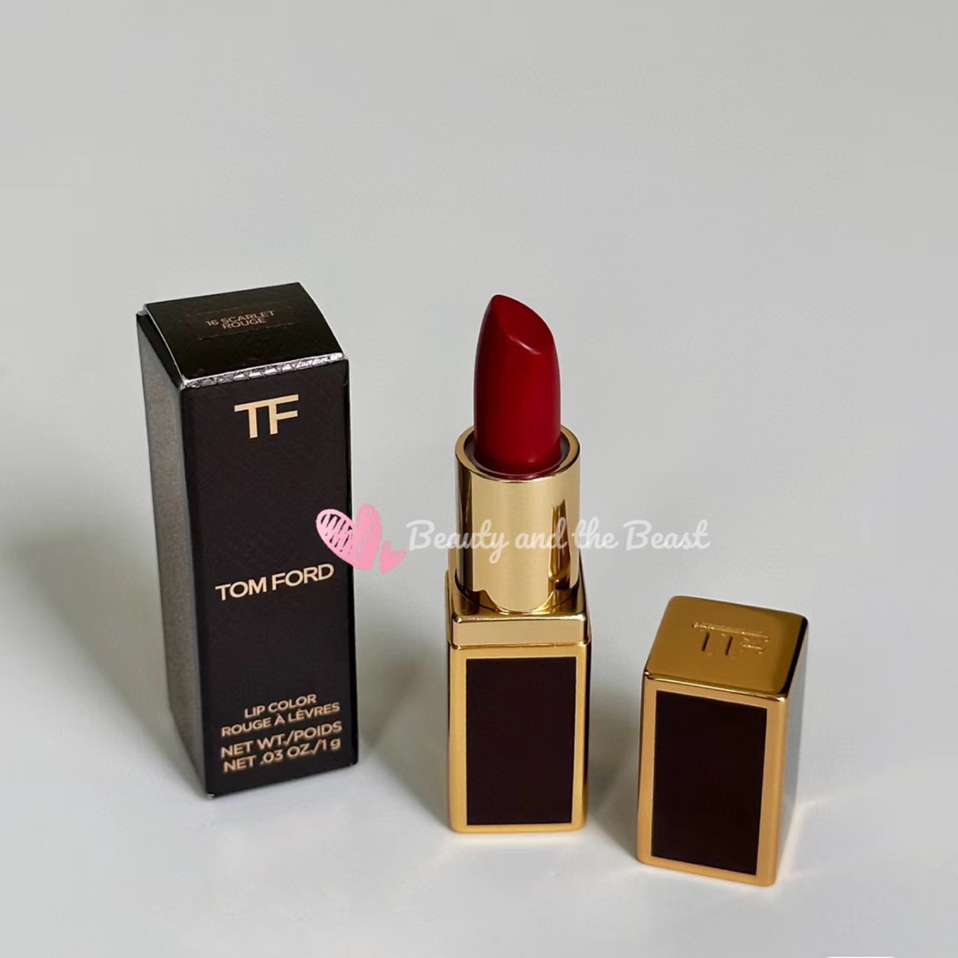 Tomford TF Lip Color Lipstick Mini (1g)(16 Scarlet Rouge), Beauty ...