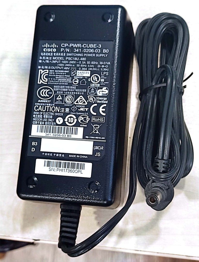 Cisco IP Phone Cube 3 Power Adaptor (Original), Computers & Tech, Parts ...