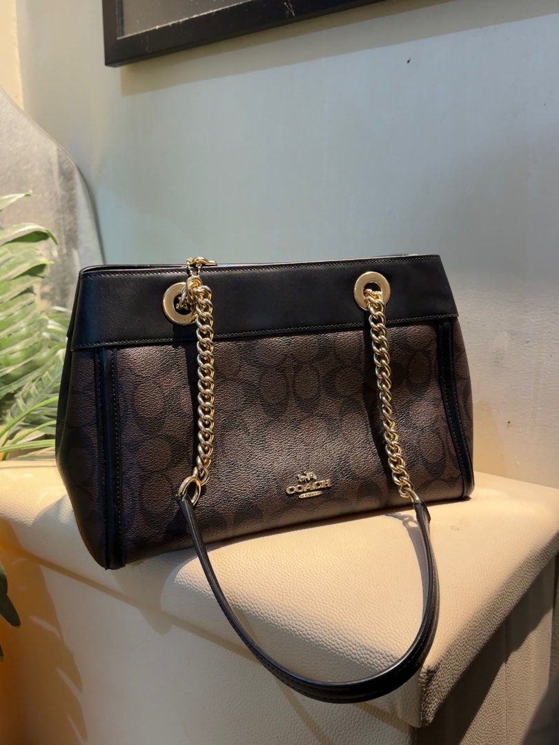 Coach Brooke Chain Carryall Shoulder Bag, gold hardware, signature ...