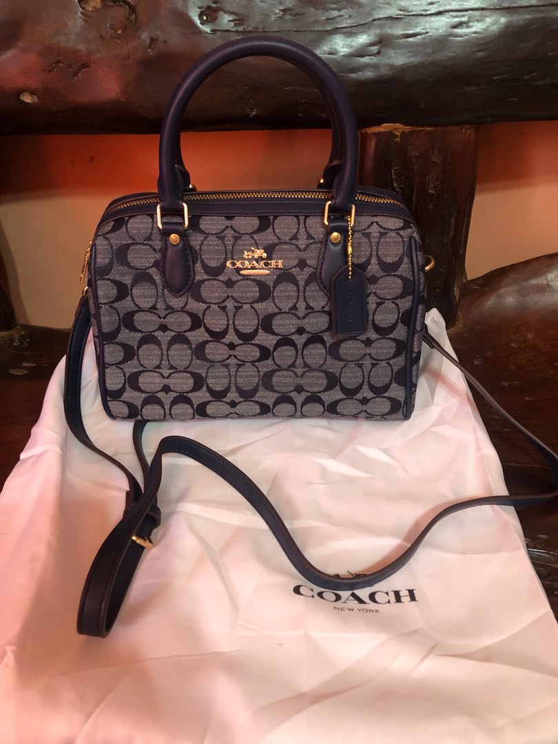 Coach Denim speedy bag, Luxury, Bags & Wallets on Carousell