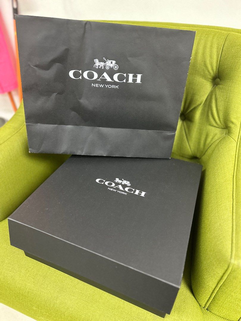 Coach Paper Bag And Box, Luxury, Bags & Wallets on Carousell