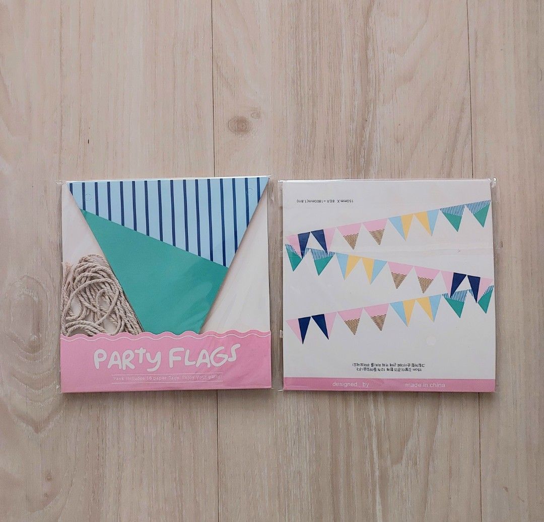 Colourful Triangle Party Flags Bunting Garland Birthday Decoration ...