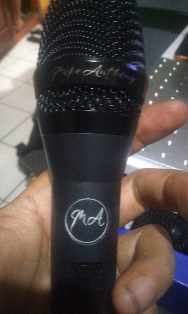 Custom made microphone with personal name, Audio, Microphones on Carousell
