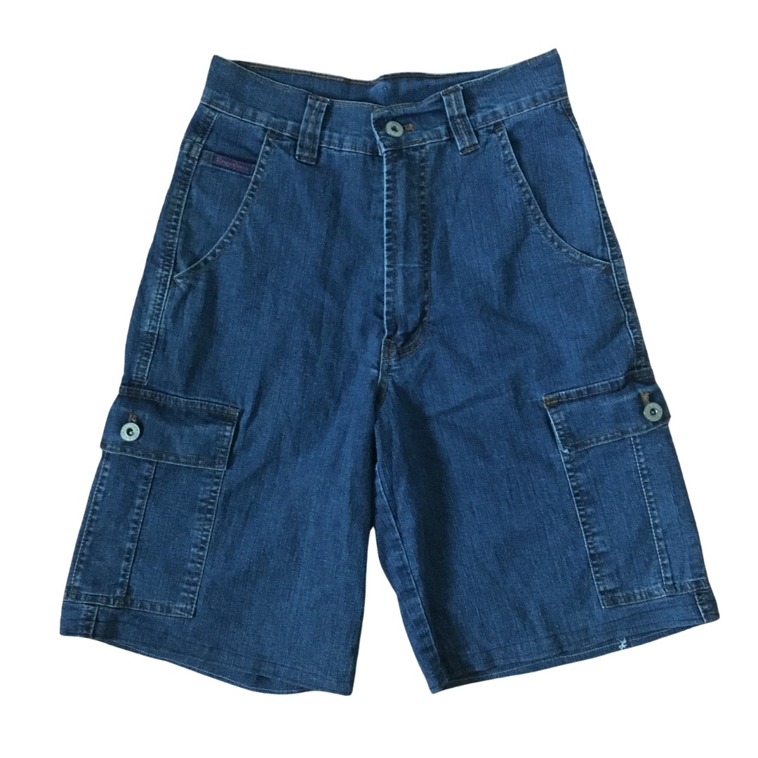 Dark Denim Cargo Jorts Womens Fashion Bottoms Shorts On Carousell