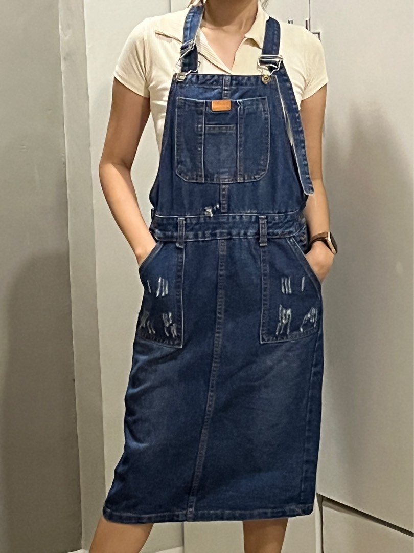 Denim Jumper, Women's Fashion, Dresses & Sets, Jumpsuits on Carousell
