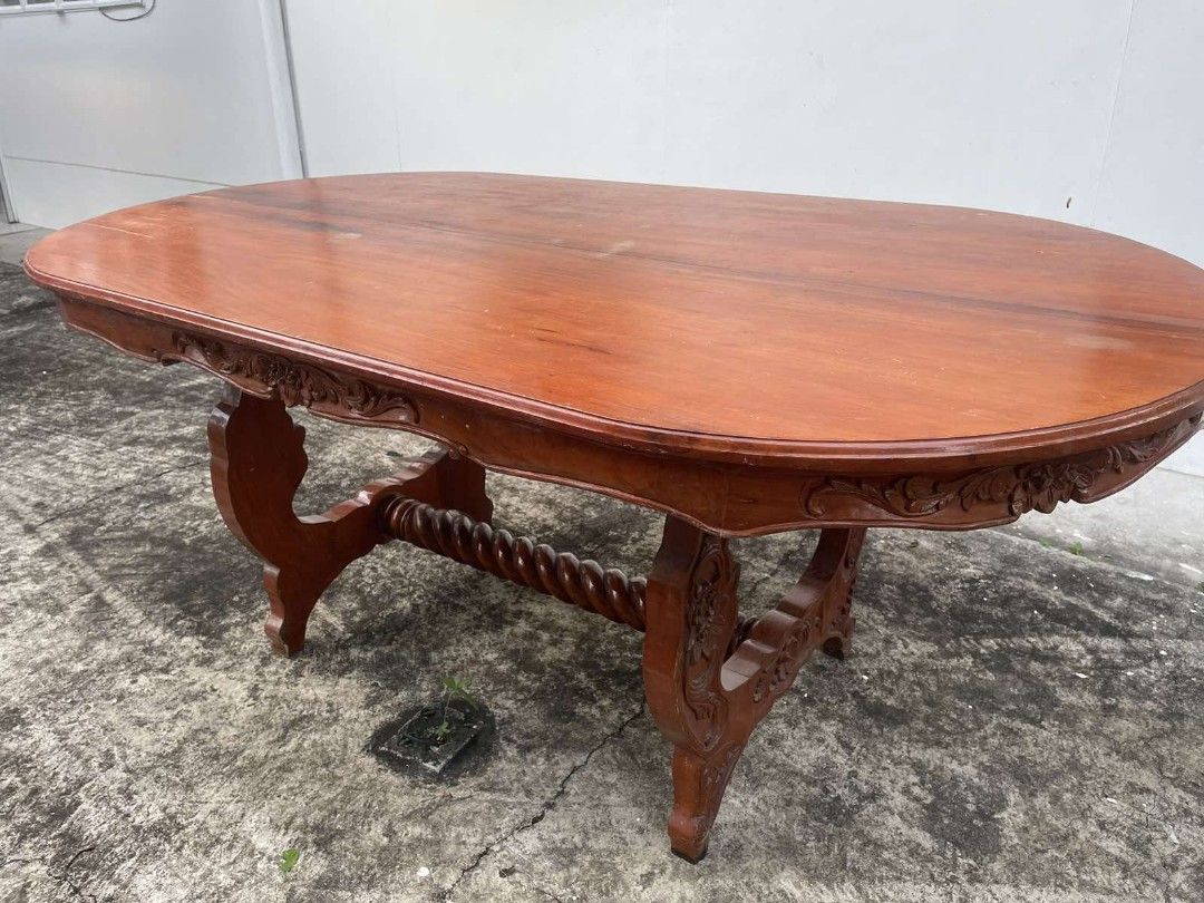 Dining Table Solid Narra Wood, Furniture & Home Living, Furniture ...