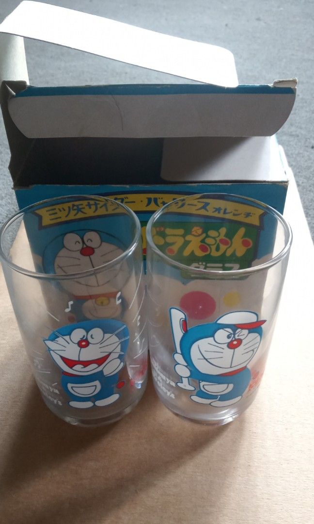 Doraemon Glass, Hobbies & Toys, Memorabilia & Collectibles, Vintage ...