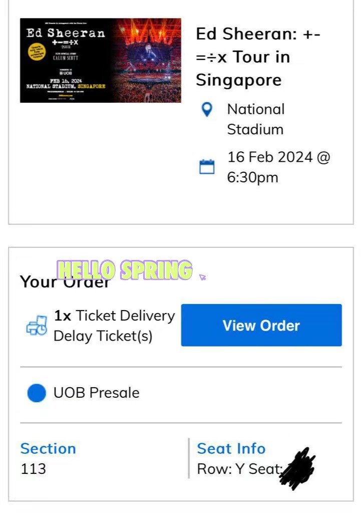 Ed Sheeran Cat 3 Section 113, Tickets & Vouchers, Event Tickets on ...