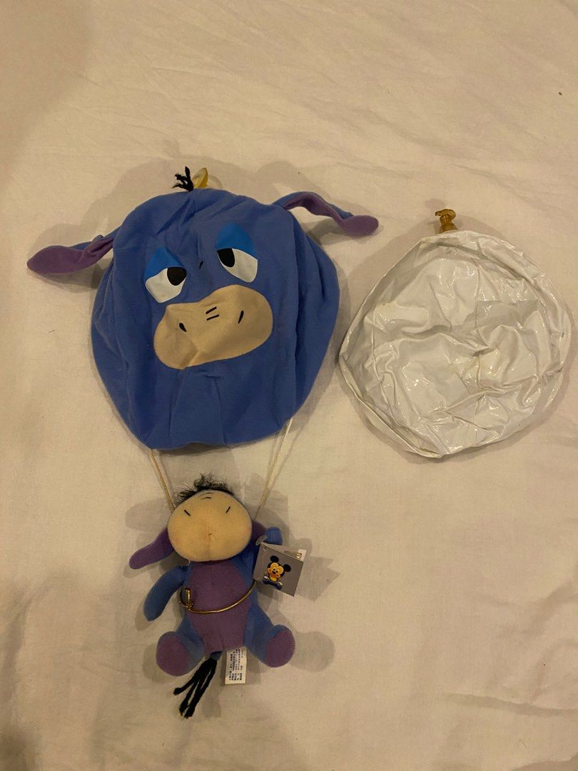 Eeyore winnie the pooh with inflatable balloon parachute plush stuffed ...