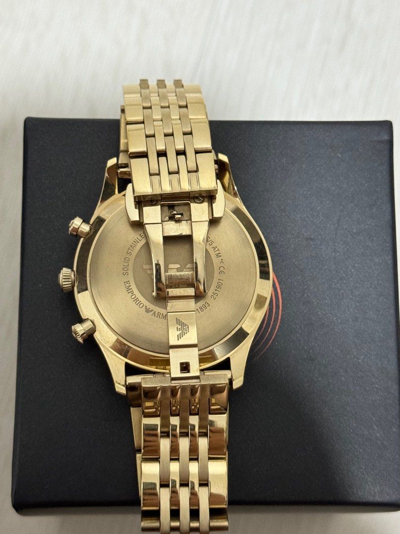 Emporio Armani gold watch (Authentic), Luxury, Watches on Carousell