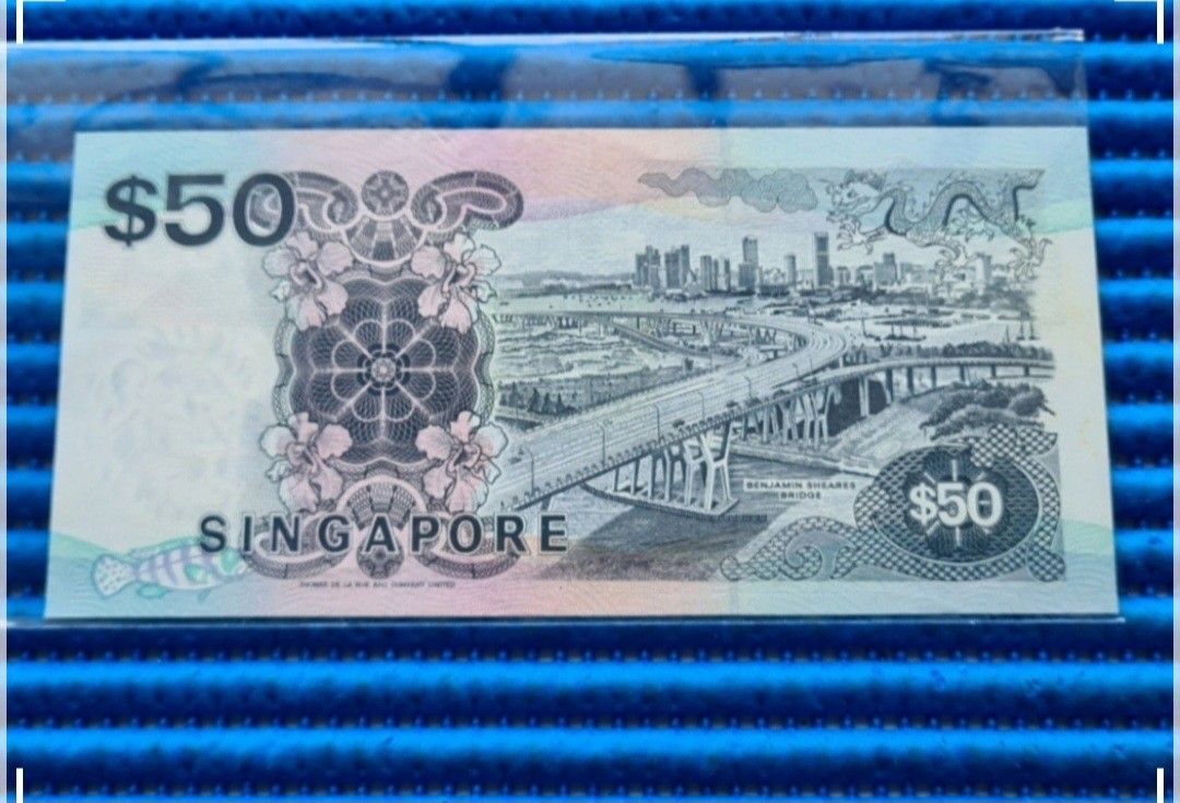 ERROR Singapore Ship Series $50 Note E/5 248912 Misalignment Error Shifted Right and Down ...