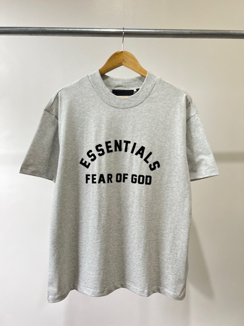 Essentials FoG Heather Grey, Men's Fashion, Tops & Sets, Tshirts & Polo ...