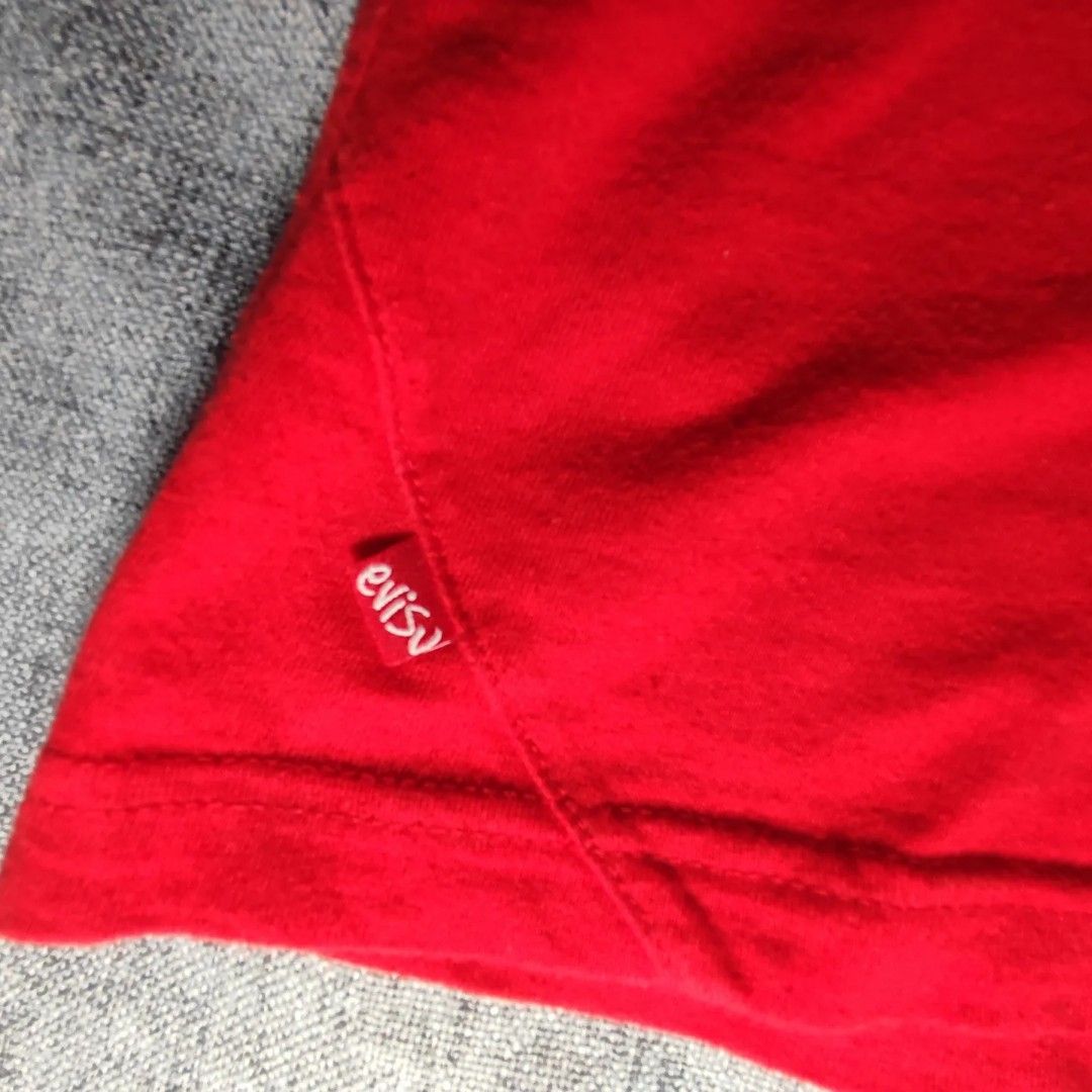 EVISU LOGO RED SHIRT, Women's Fashion, Tops, Shirts on Carousell
